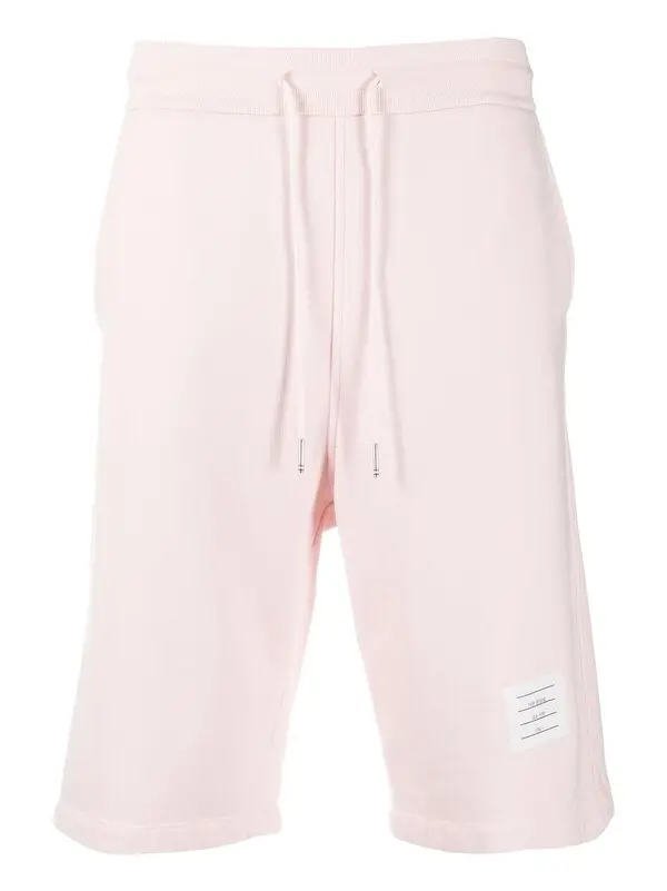 Thom Browne Logo Patch Track Shorts - Pink