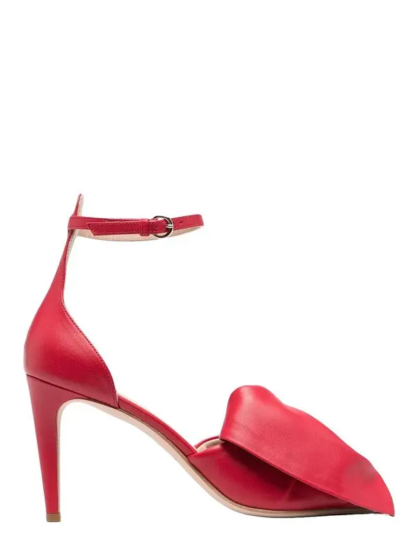 Red Valentino 90mm Bow Detail Pumps - Red