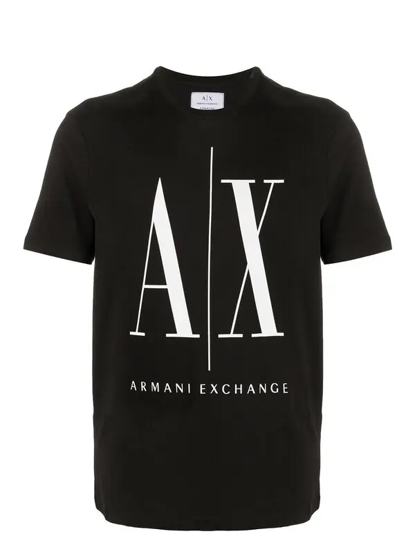 Armani Exchange Macro Logo T-shirt - Black