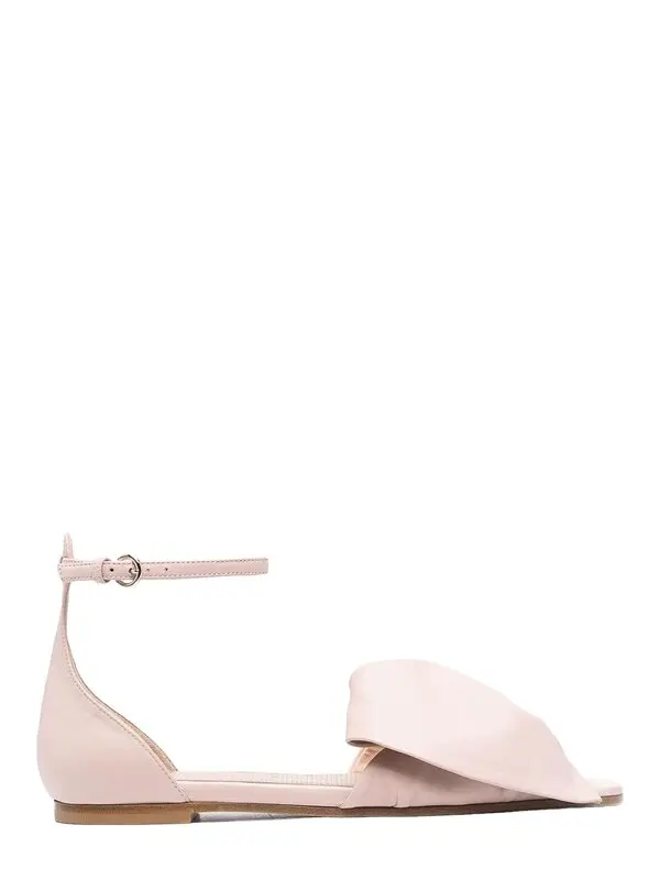 Red Valentino Bow Detail Flat Sandals - Pink