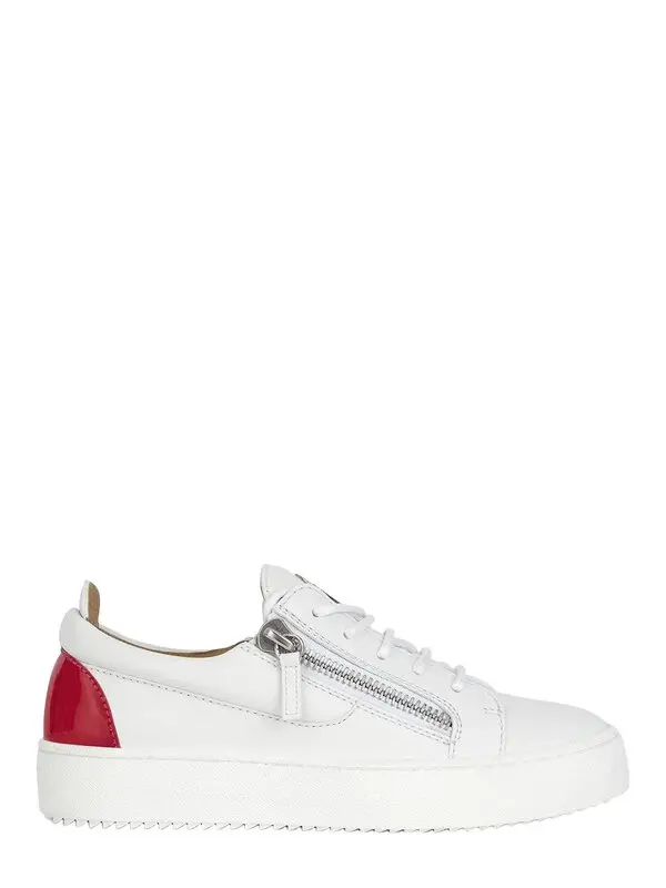 GIUSEPPE ZANOTTI Double Side Zip Sneakers - White