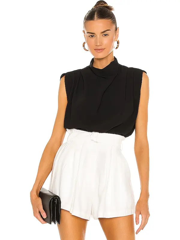 Amanda Uprichard Sleeveless Fabienne Top - Black
