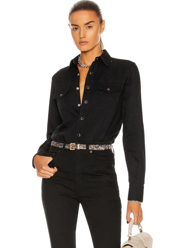 Saint Laurent Denim Shirt - Black Rinse