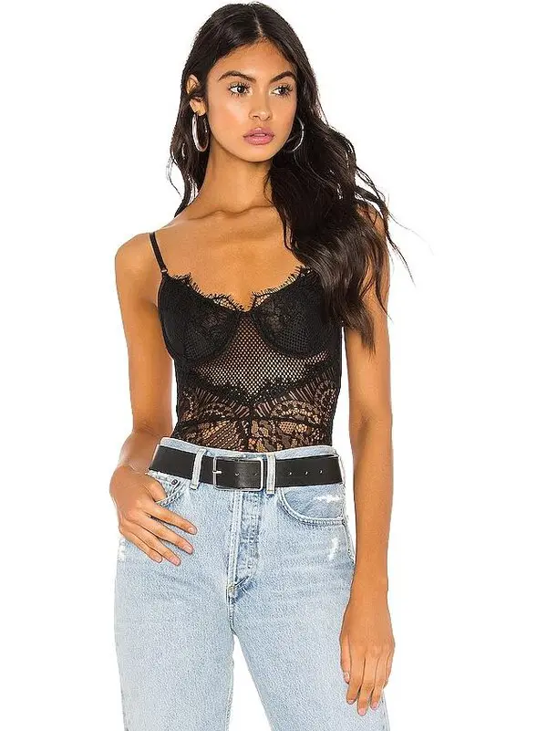 Bardot Nikki Lace Bodysuit - Black