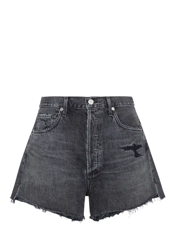 Citizens Of Humanity Marlow High-rise Denim Shorts - Black