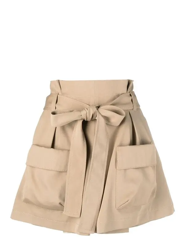 Red Valentino Waist-tie Cargo Shorts - Neutrals