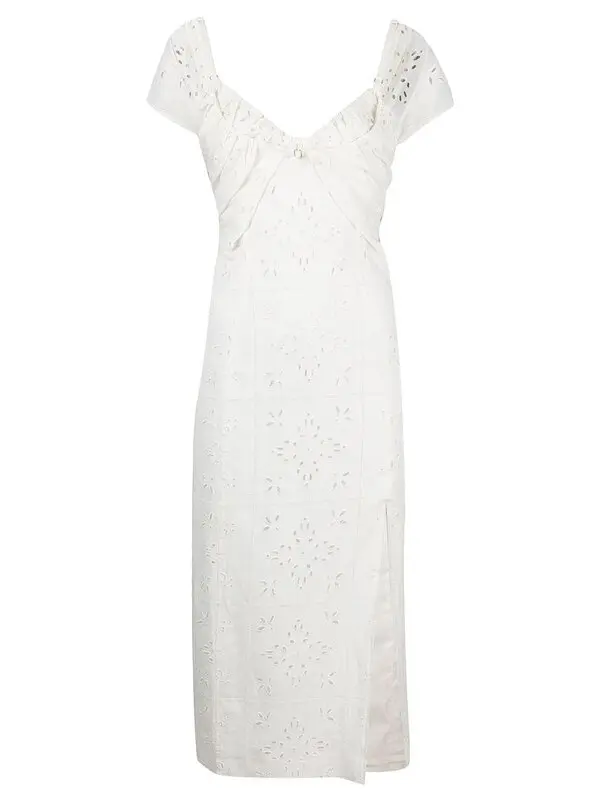 Jacquemus Broderie Anglaise Midi Sundress - White