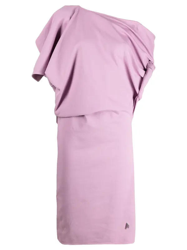 Attico Off-shoulder Midi Dress - Pink