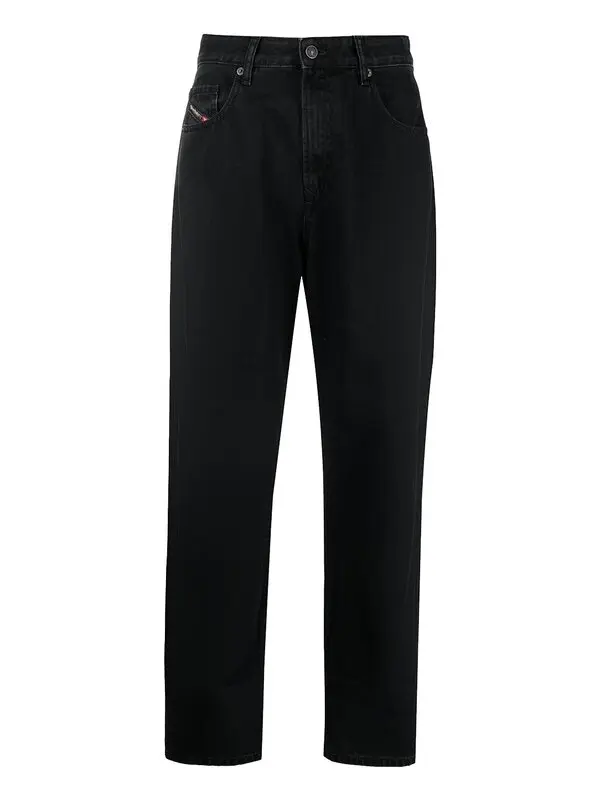 DIESEL® Cropped Wide-leg Jeans - Black