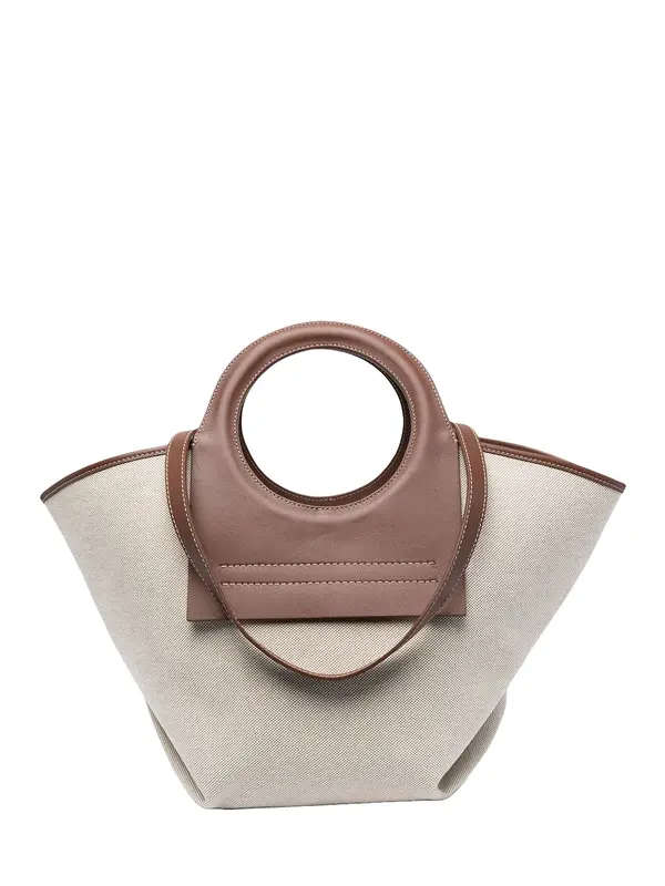 Hereu Open-top Canvas Tote - Neutrals