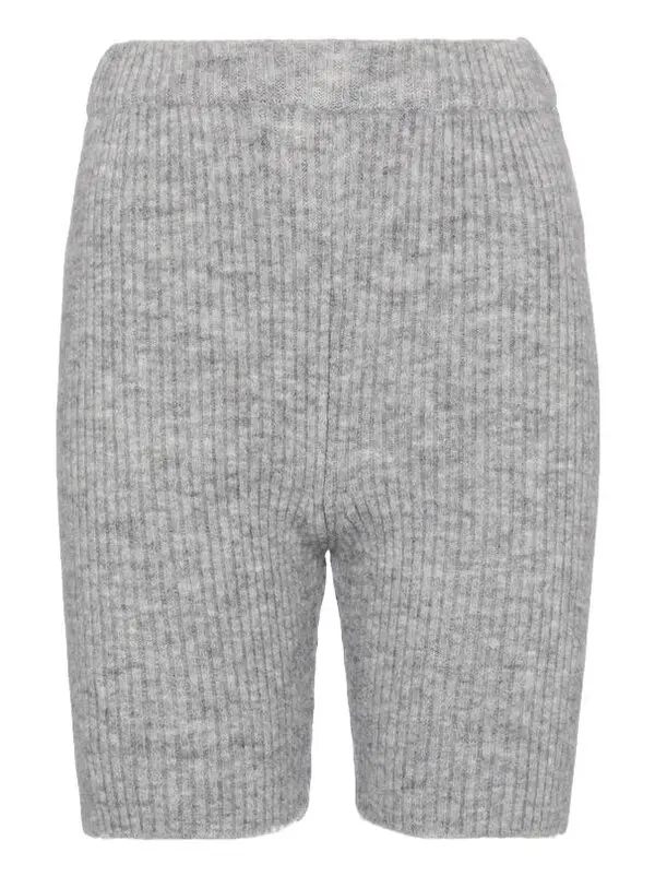 Nanushka Ribbed-knit Biker Shorts - Grey