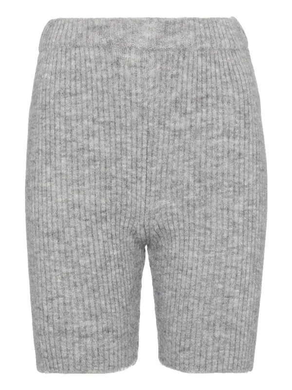 Nanushka Siu Ribbed-knit Biker Shorts - Grey