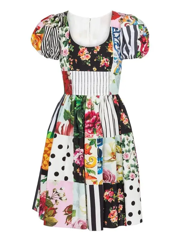 Dolce & Gabbana Printed Cotton Minidress - Multicoloured