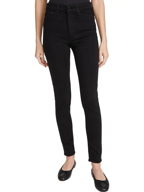 Rag & Bone Nina High-rise Skinny Jeans - Black