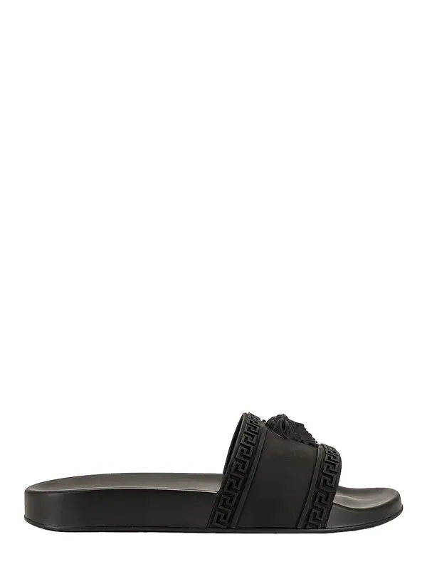 Versace Slide Sandals - Black