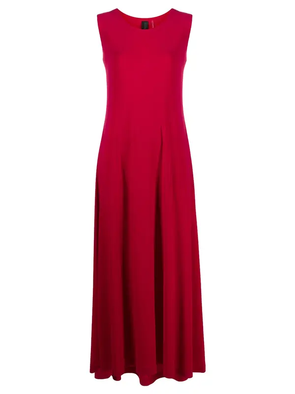 Norma Kamali Sleeveless Long Swing Dress - Red