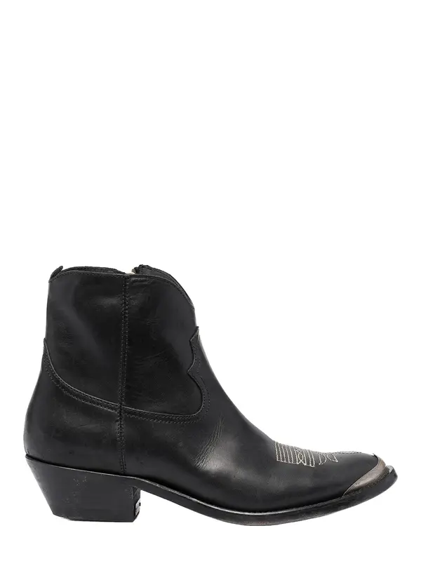 GOLDEN GOOSE Young Cowboy Boots - Black