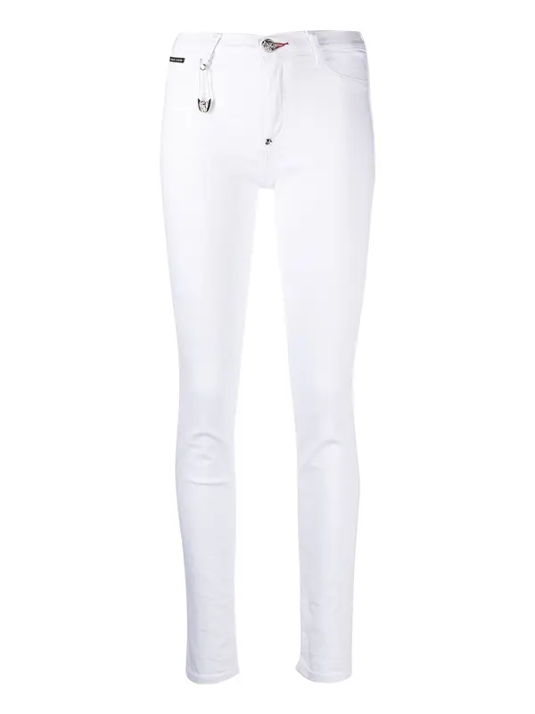 Philipp Plein High-waisted Jeggings - White