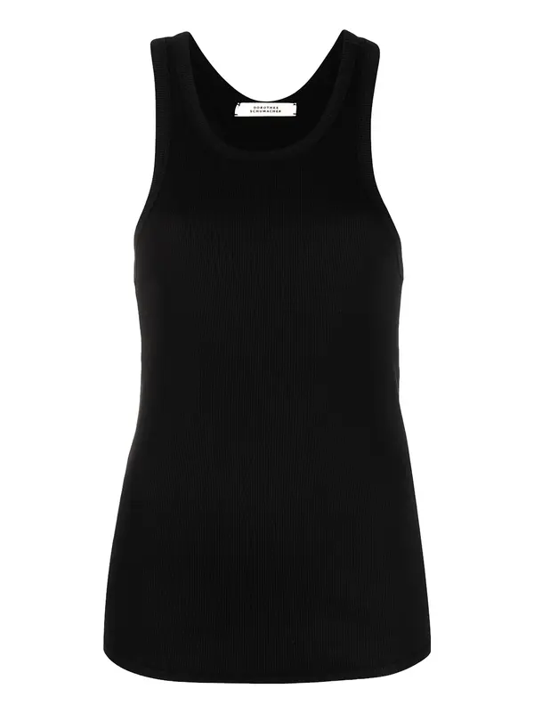 Dorothee Schumacher Ribbed Racerback Tank Top - Black