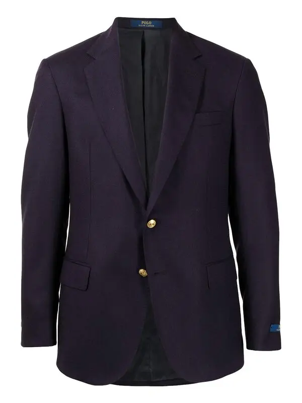 Polo Ralph Lauren Single-breasted Wool Blazer - Blue