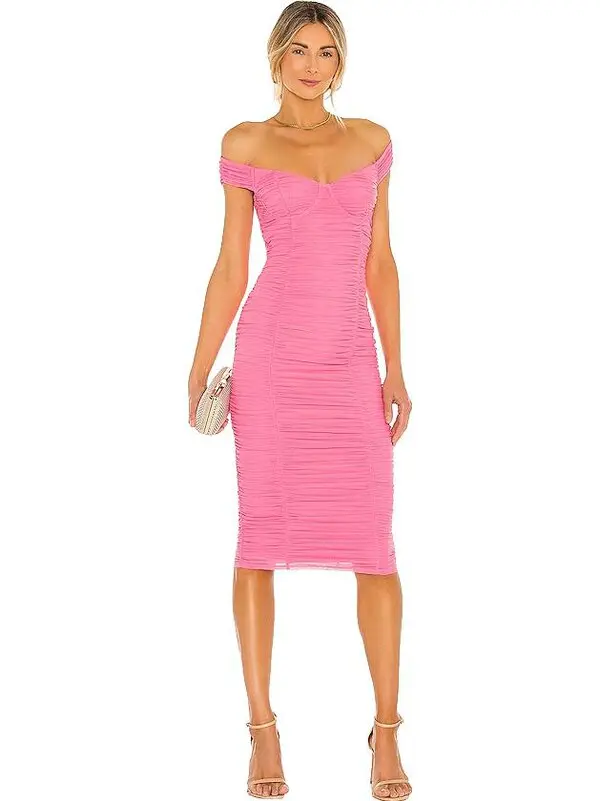 Majorelle Tabitha Midi Dress - Bubblegum Pink