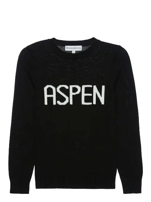 ELLSWORTH + IVEY Aspen Crewneck Sweater - Black