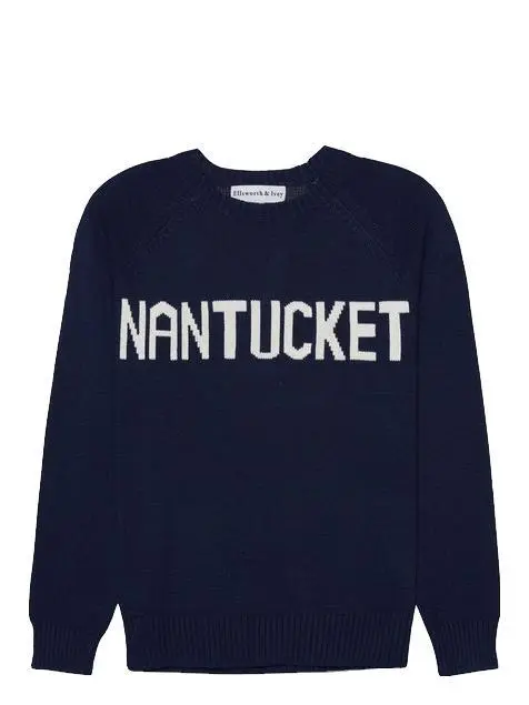 ELLSWORTH + IVEY Nantucket Crewneck Sweater - Black