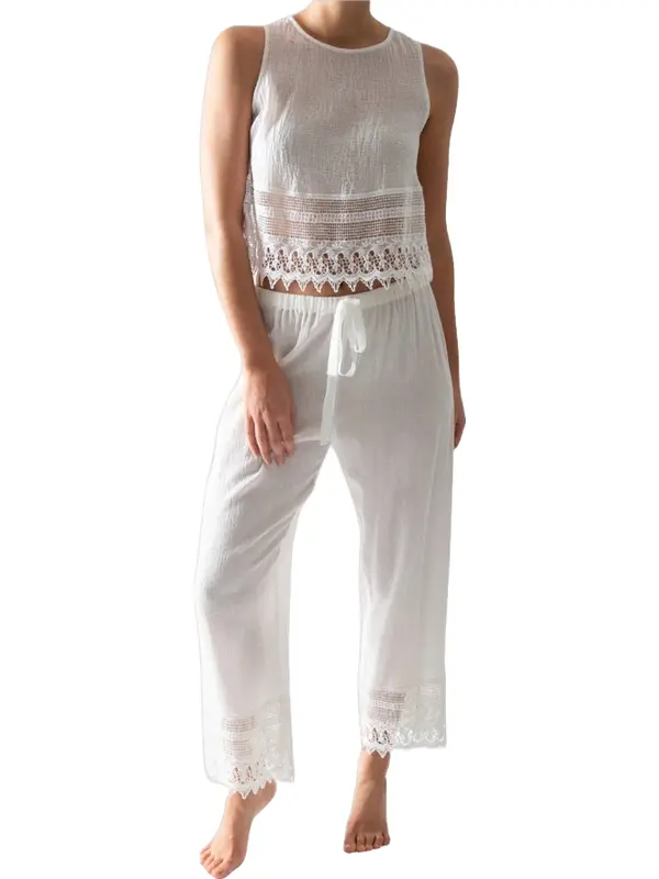 Miguelina Jodi Lounge Pants - White