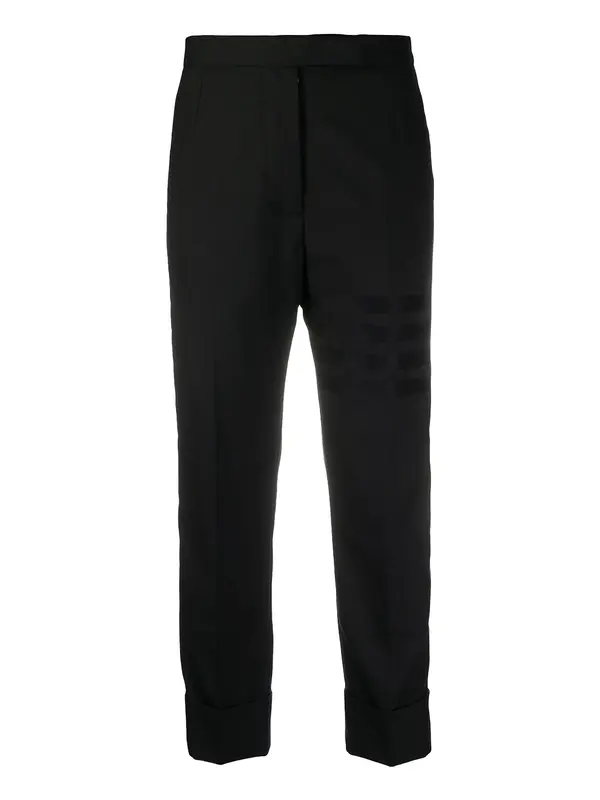 Thom Browne Tailored Cropped Trousers - Black