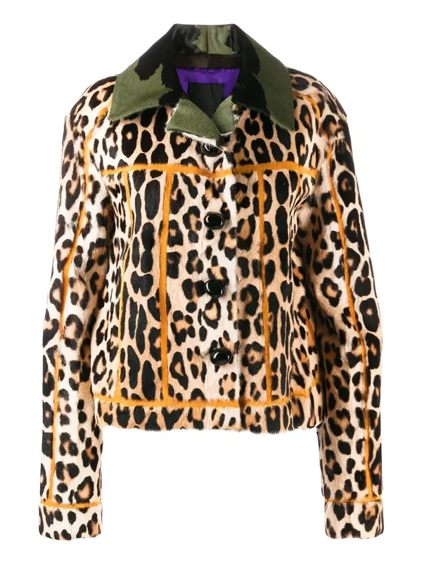 LISKA Leopard Print Jacket - Neutrals