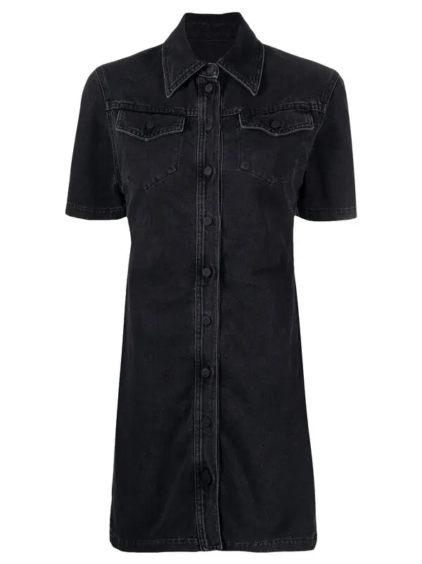 Off-White Denim Shirt Dress - Grey