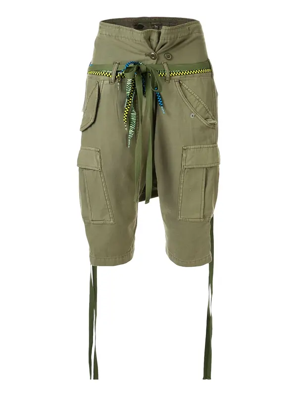 R13 Slim-fit Cargo Shorts - Green