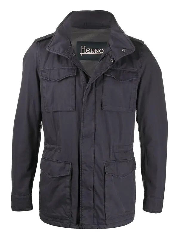 Herno Cargo-pocket Military Jacket - Blue