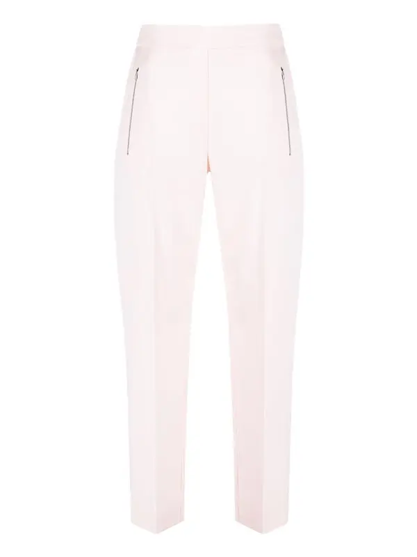 Stella McCartney Wool/cotton Blend Tapered Leg Trousers - Pink
