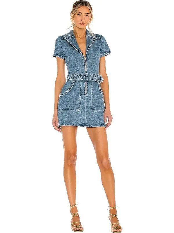 Show Me Your Mumu Denim Outlaw Dress - Tide