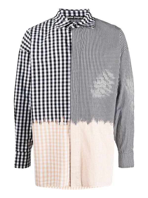 Palm Angels Check-pattern Long-sleeve Shirt - Neutrals