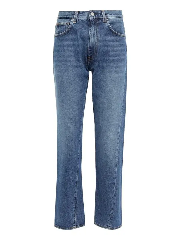 TOTEME Mid-rise Straight Jeans With Twisted Seam - Blue