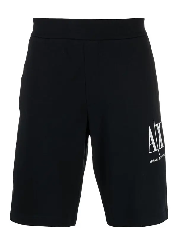 Armani Exchange Logo-embroidered Track Shorts - Blue