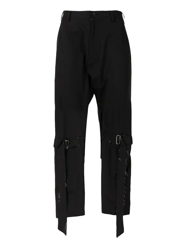 SULVAM Buckle-embellished Trousers - Black