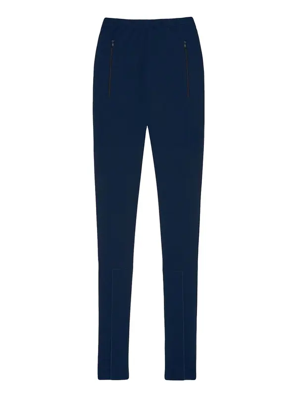 Wardrobe.NYC Front Ankle-zip Leggings - Blue