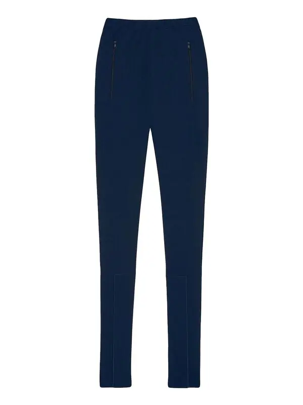 Wardrobe.NYC Front Ankle-zip Leggings - Blue
