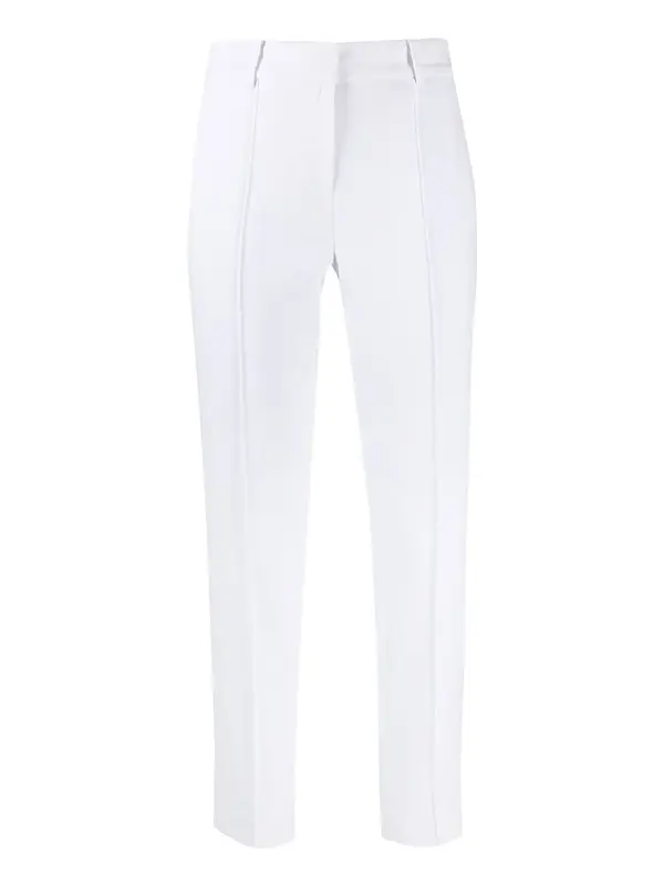 Michael Kors Cropped Crepe Trousers - White