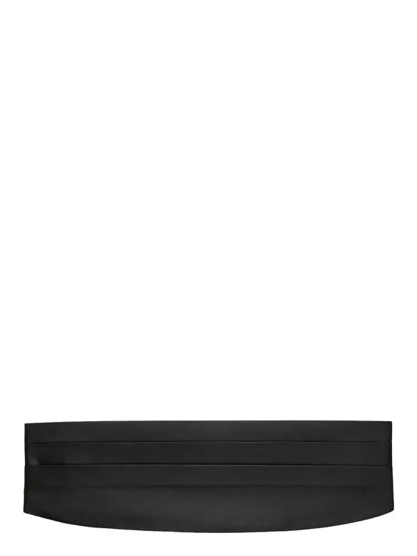 Emporio Armani Pleated Tuxedo Belt - Black