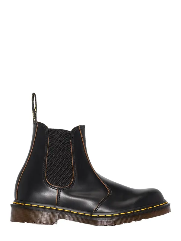 Dr. Martens Vintage Round-toe Leather Chelsea Boots - Black