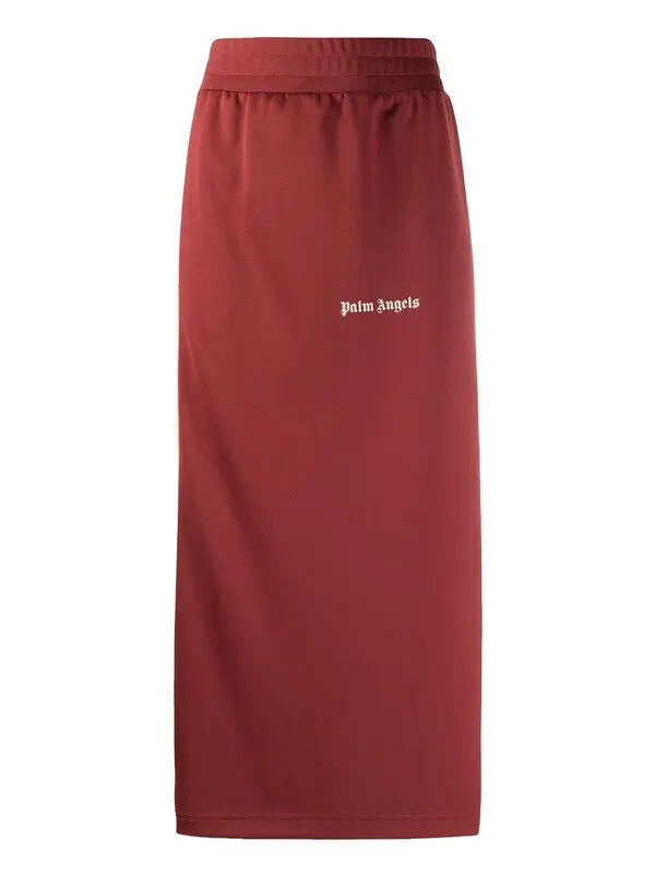 Palm Angels Side-stripe Logo-pint Skirt - Red