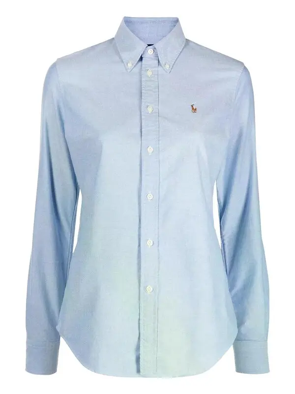 Polo Ralph Lauren Logo-embroidered Oxford Shirt - Blue