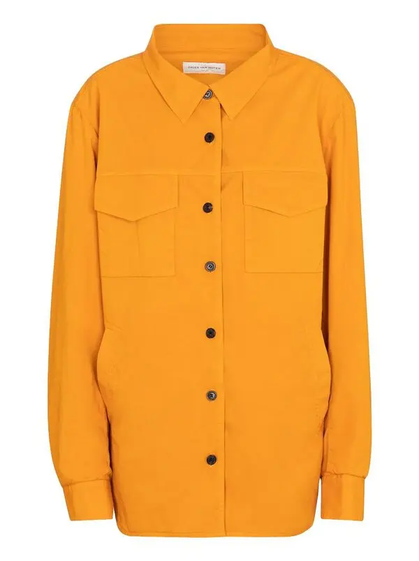 Dries Van Noten Cotton Shirt Jacket - Orange