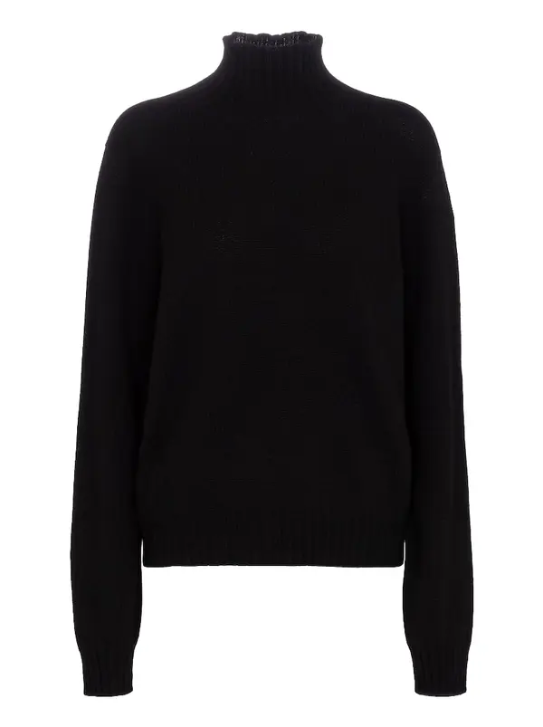 THE ROW Kensington Cashmere Turtleneck Sweater - Black