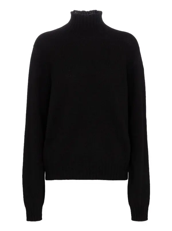 THE ROW Kensington Cashmere Turtleneck Sweater - Black