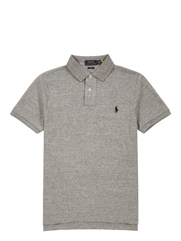 Polo Ralph Lauren Slim Piqué Cotton Polo Shirt - Grey